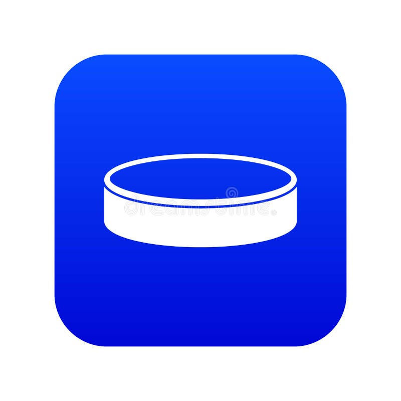 Puck icon digital blue stock vector. Illustration of rink - 136166604