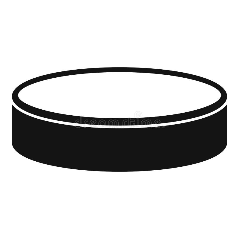 Puck icon, simple style stock vector. Illustration of rough - 89669410
