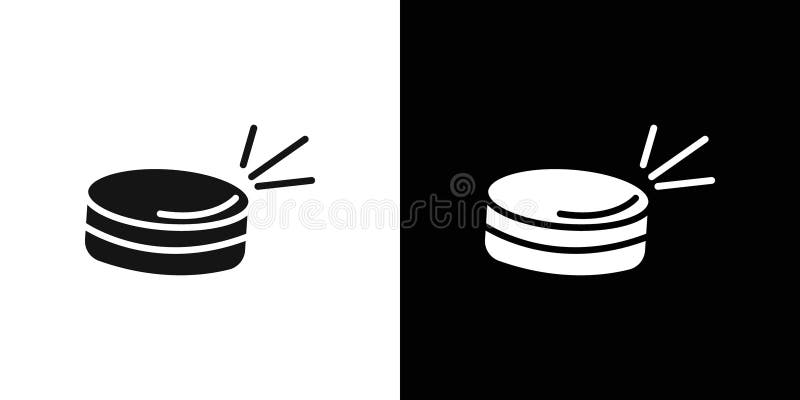 Puck Icon Flat Vector Set Outline Stock Vector - Illustration of internet, horizontal: 332410281
