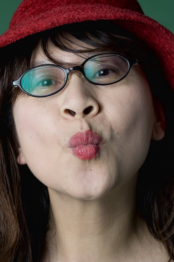 Pucker up or else stock photo. Image of face, shot, studio - 7403378