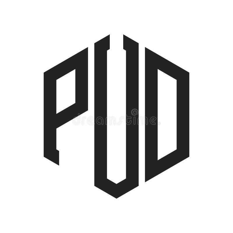 PUD Logo Design. Initial Letter PUD Monogram Logo Using Hexagon Shape ...