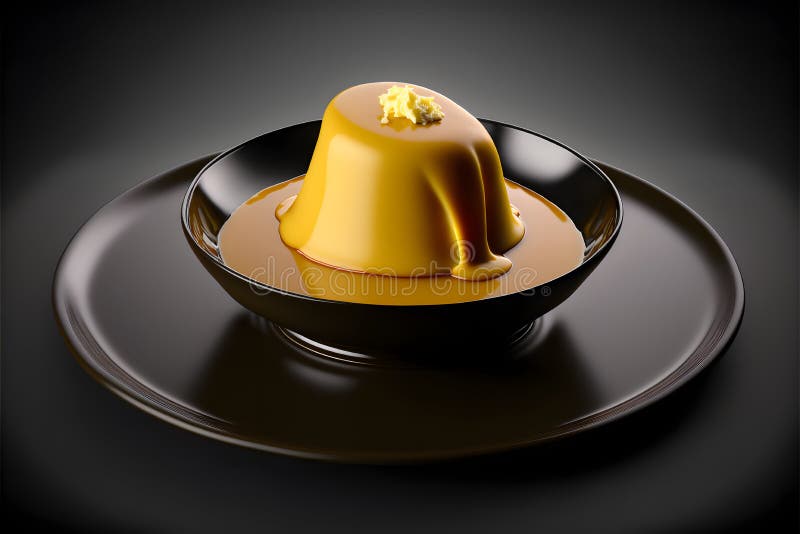 PUDDING with BRANDY BUTTER HARD SAUCE on Black Background Created with ...