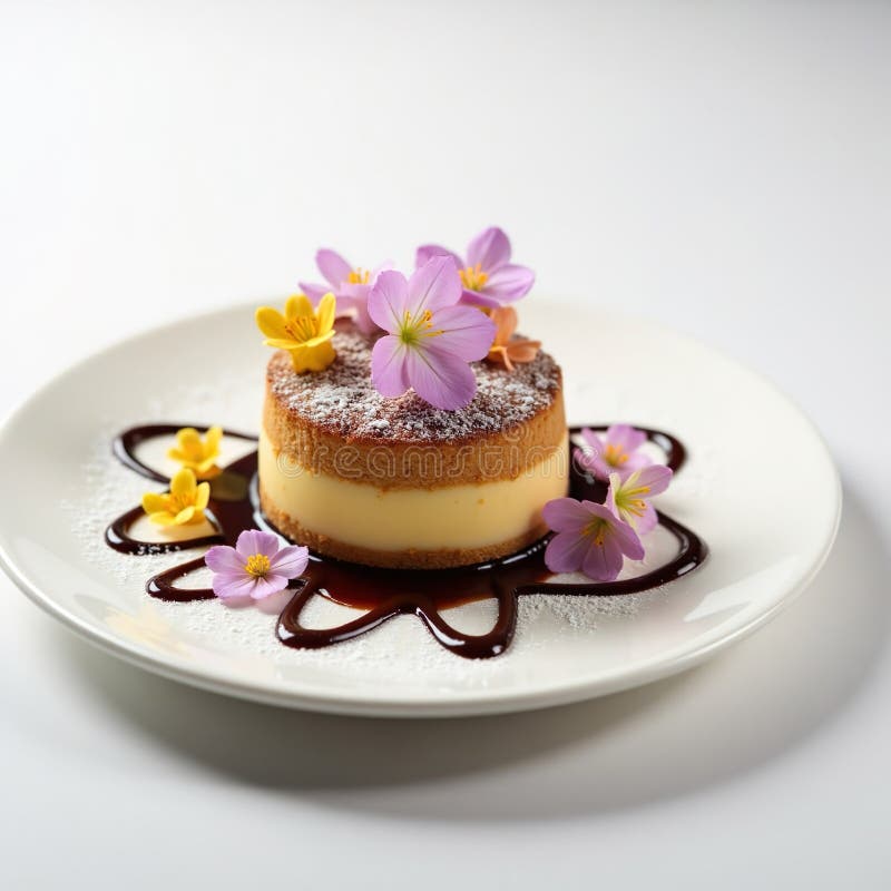 Fancy dessert Pudding stock illustration. Illustration of creamy ...