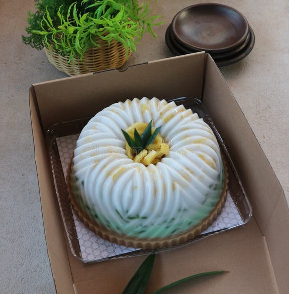 Pudding Filled with Pieces of Jackfruit Stock Photo - Image of green ...