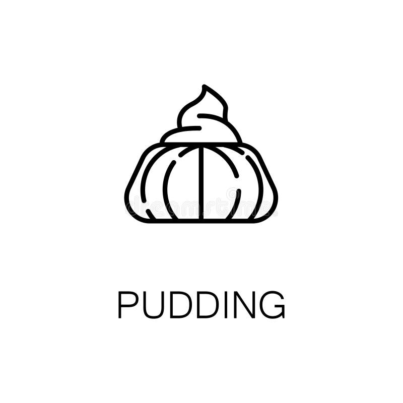 Pudding Flat Icon or Logo for Web Design Stock Vector - Illustration of ...
