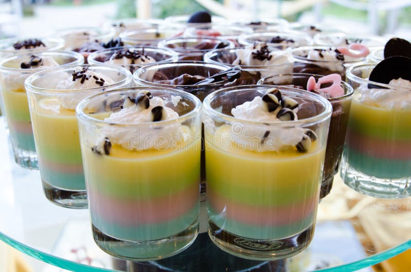 Pudding in glass stock photo. Image of white, pudding - 55801302