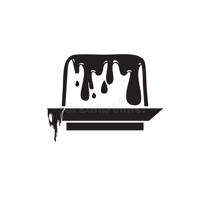 Pudding with icing stock vector. Illustration of adhesive - 267373050