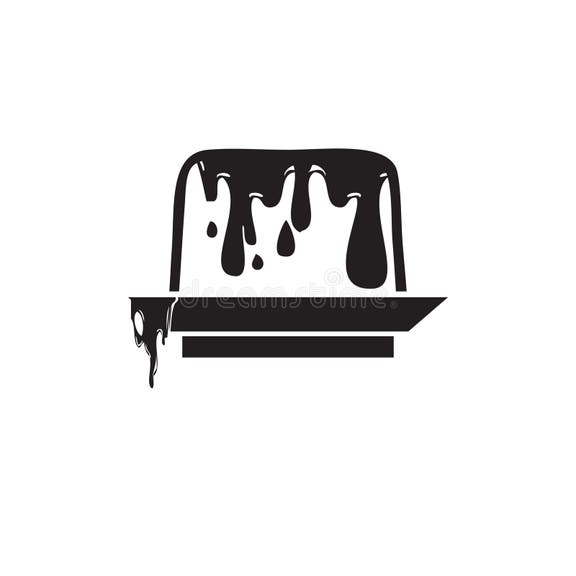 Pudding with icing stock vector. Illustration of adhesive - 267373050