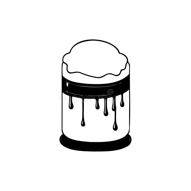 Pudding Icon Hand Draw Black Colour National Pancake Logo Symbol ...