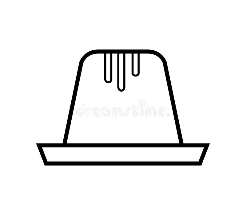 Pudding Icon Illustrated in Vector on White Background Stock ...
