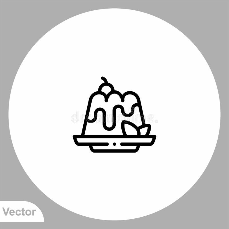 Pudding Vector Icon Sign Symbol Stock Vector - Illustration of design ...