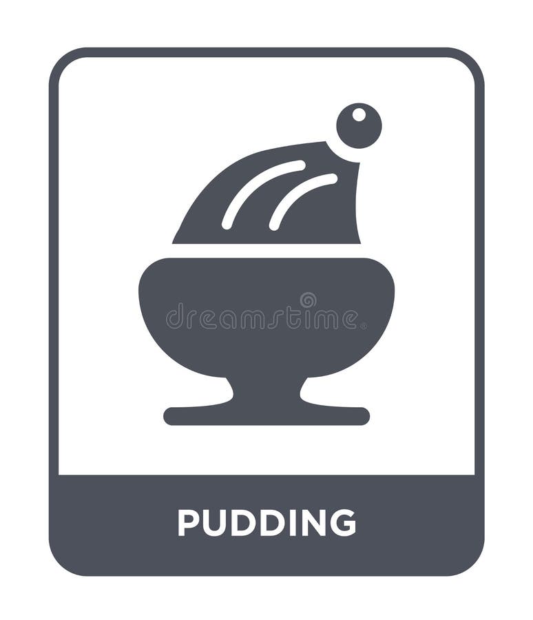 Pudding Icon in Trendy Design Style. Pudding Icon Isolated on White ...