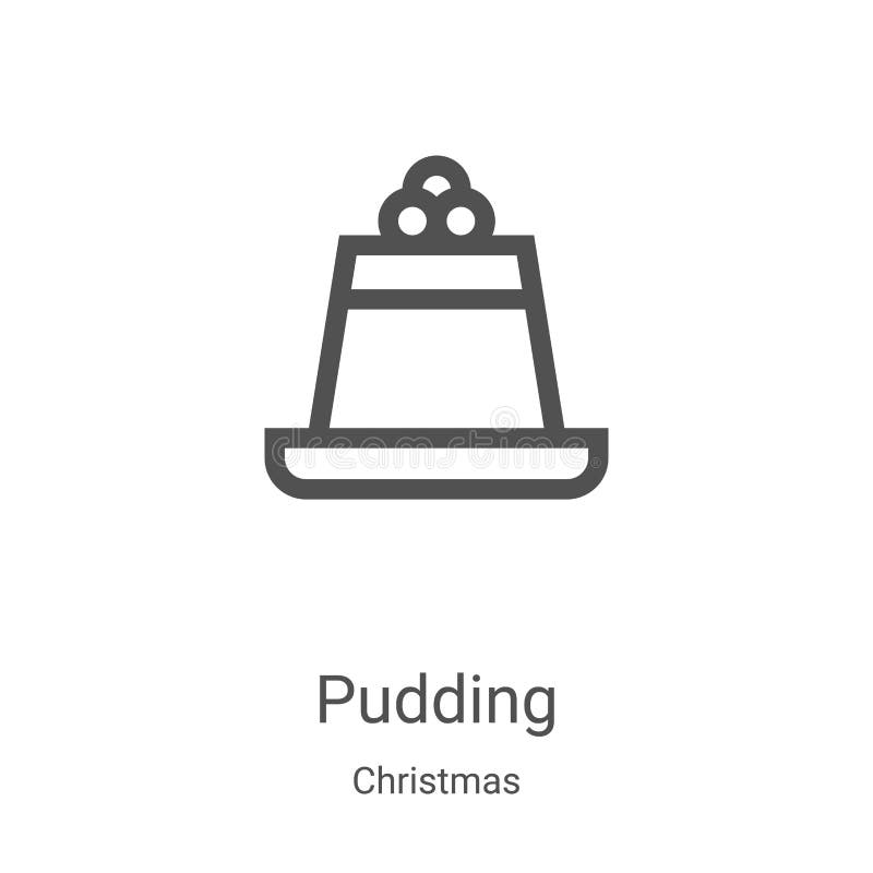Pudding Icon Vector from Cafe Collection. Thin Line Pudding Outline ...
