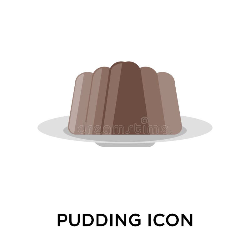 Pudding Icon Vector Sign and Symbol Isolated on White Background Stock ...