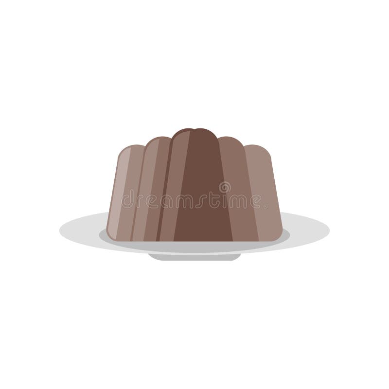 Pudding Vector Icon on Transparent Background, Pudding Logo Design ...