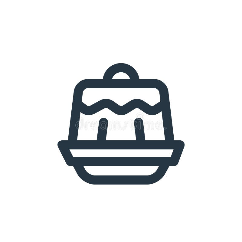 Pudding Icon Vector from Restaurant Concept. Thin Line Illustration of ...