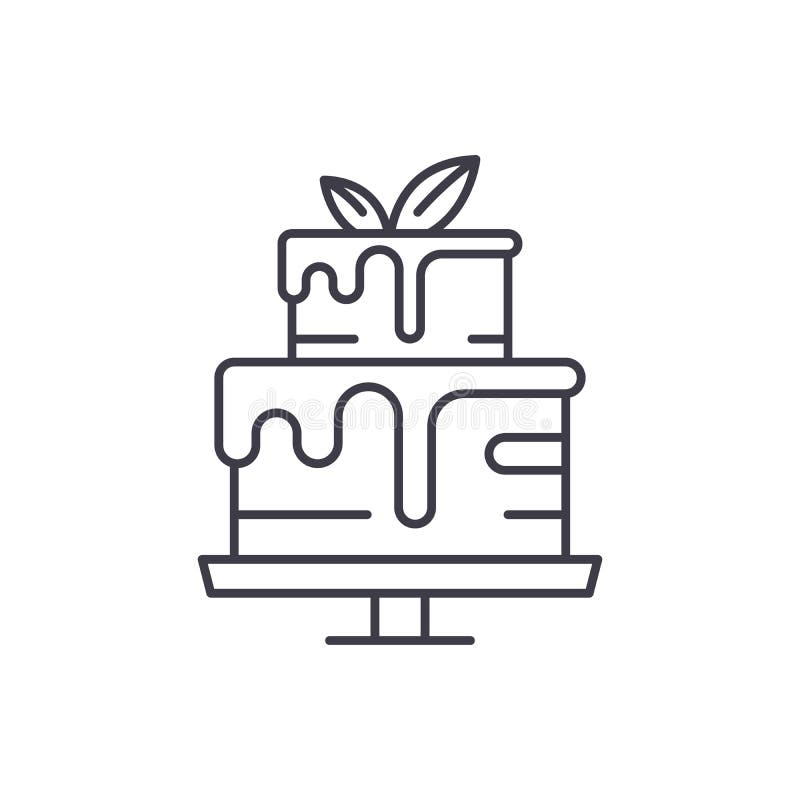 Pudding Line Icon Concept. Pudding Vector Linear Illustration, Symbol ...