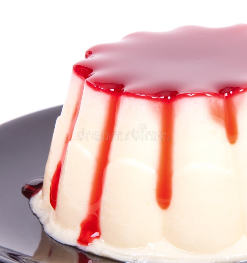 Pudding on plate stock image. Image of buttercream, plate - 45662617