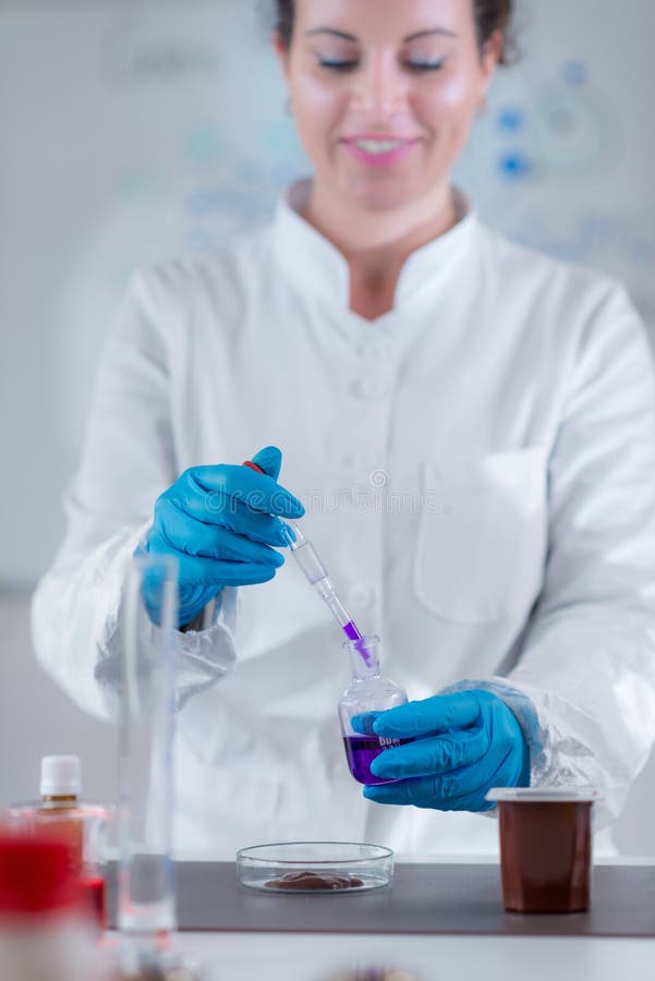 Pudding Quality Control Inspection in Lab Stock Image - Image of ...