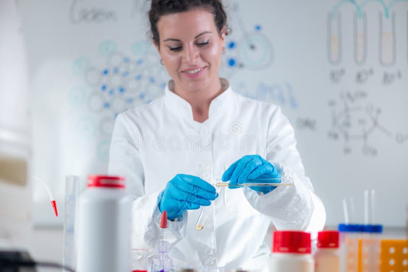 Pudding Quality Control Inspection in Lab Stock Image - Image of ...