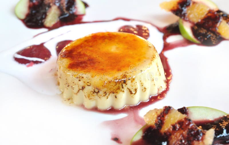 Pudding with raspberries stock photo. Image of pastry - 24790030