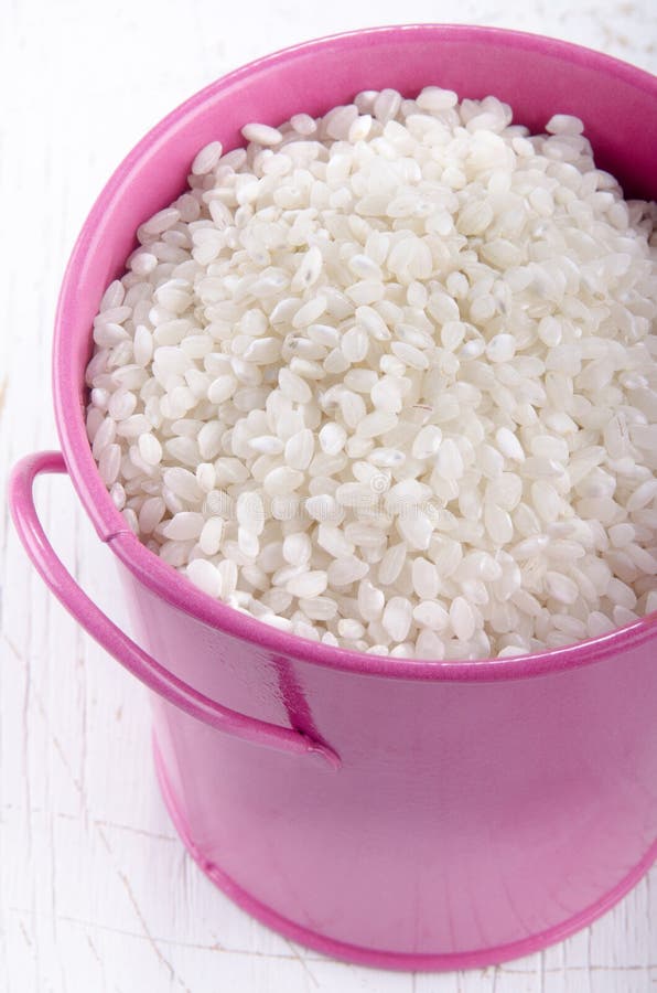 Pudding Rice in a Pink Bucket Stock Image - Image of healthy, bucket ...