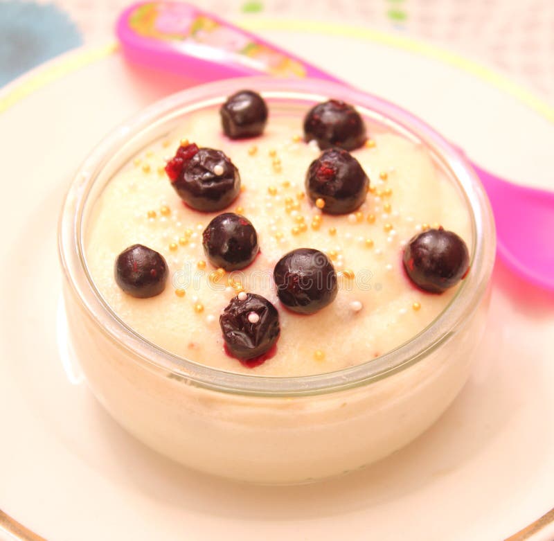 Pudding of semolina stock image. Image of pudding, sweet - 67165877