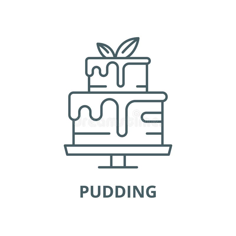 Pudding Vector Line Icon, Linear Concept, Outline Sign, Symbol Stock ...