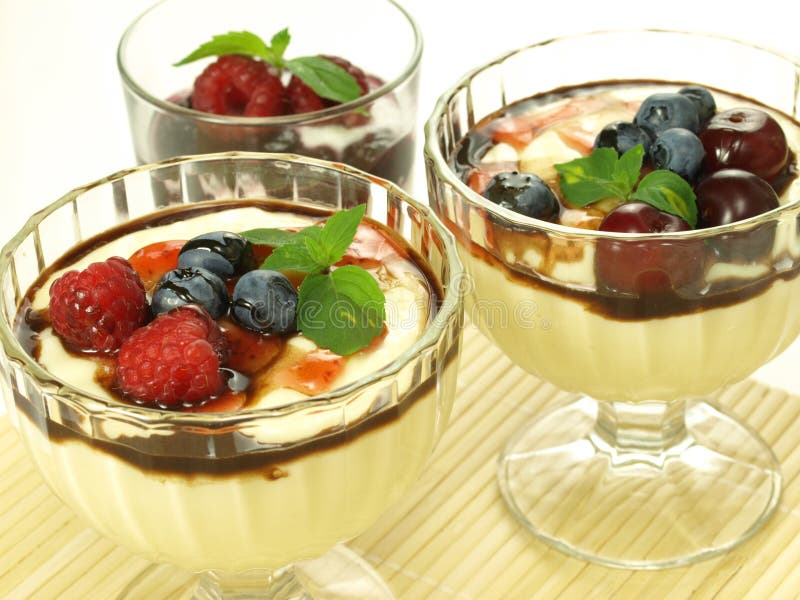 Puddings stock image. Image of glaze, cream, isolated - 25746971