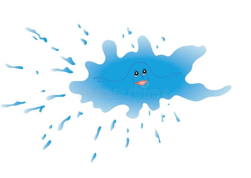 Puddle stock vector. Illustration of blue, pool, vector - 30386037