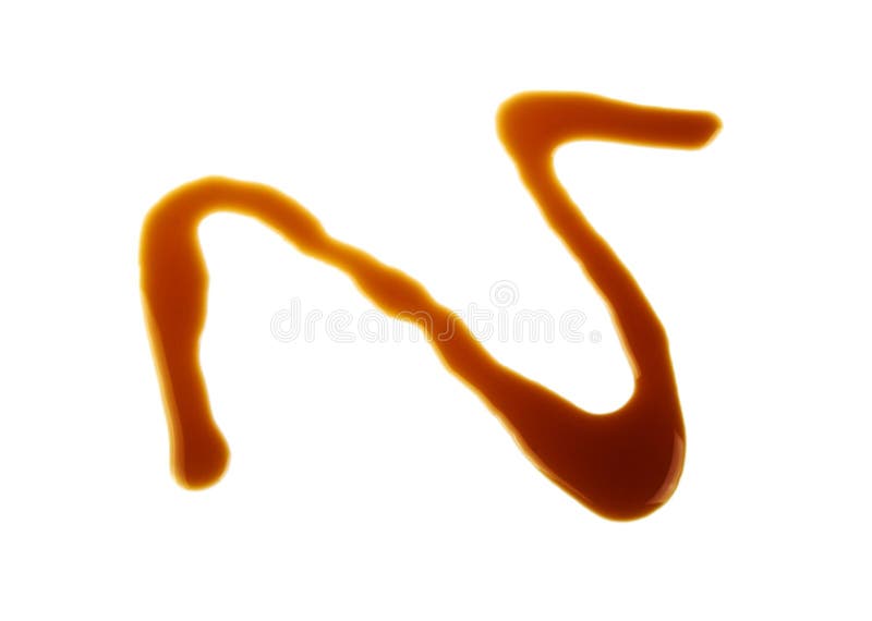 Puddle De Salsa De Soja Aislada En Fondo Blanco Imagen de archivo ...