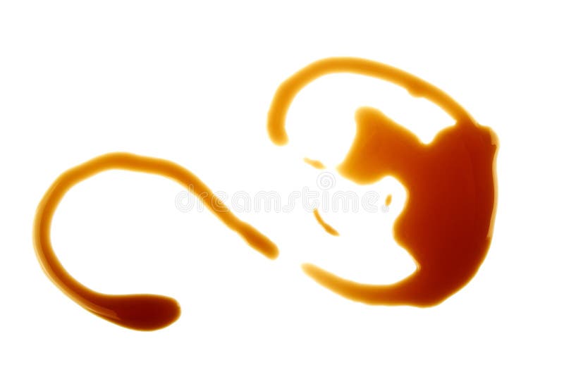 Puddle De Salsa De Soja Aislada En Fondo Blanco Imagen de archivo ...