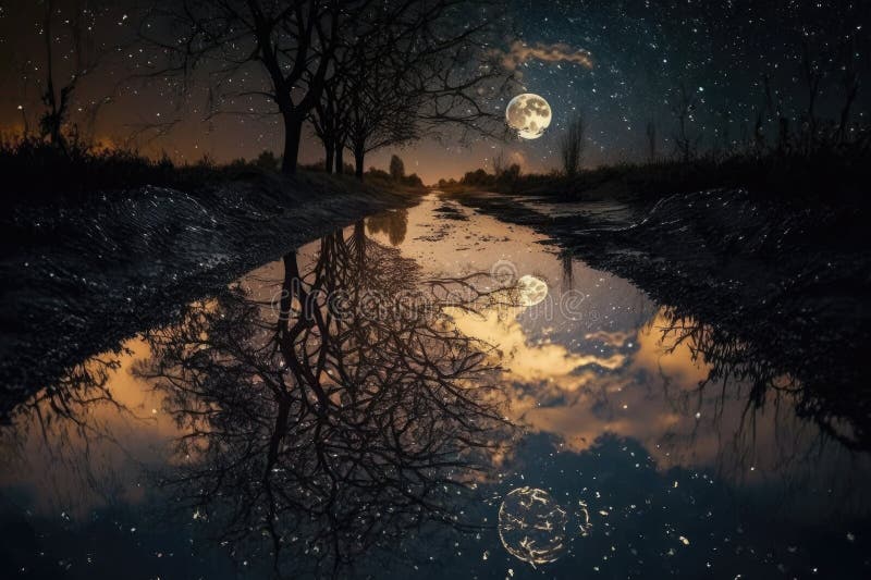 Puddle Reflections Stock Illustrations – 247 Puddle Reflections Stock ...