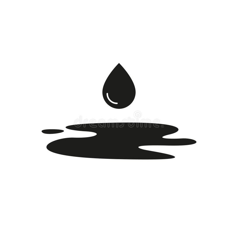 Puddle Icon with Drop. Simple Vector Illustration Stock Vector ...