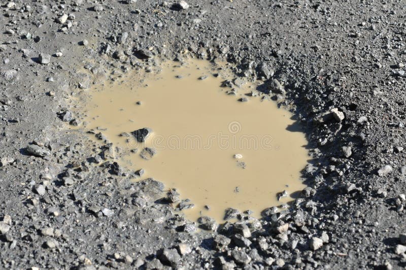 Puddle stock image. Image of unsealed, surface, puddle - 64894967