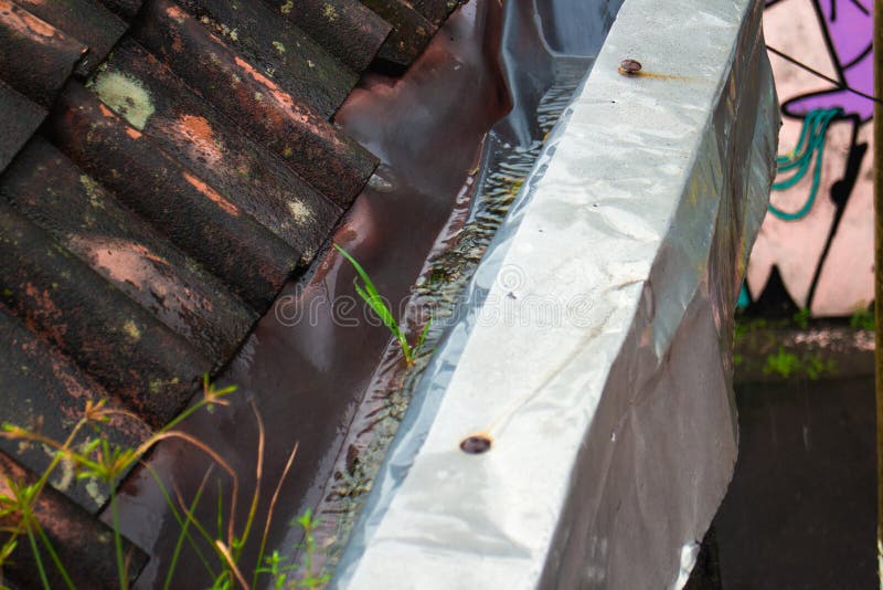 Puddle in the Old House Roof Stock Image - Image of nail, rusty: 206575505