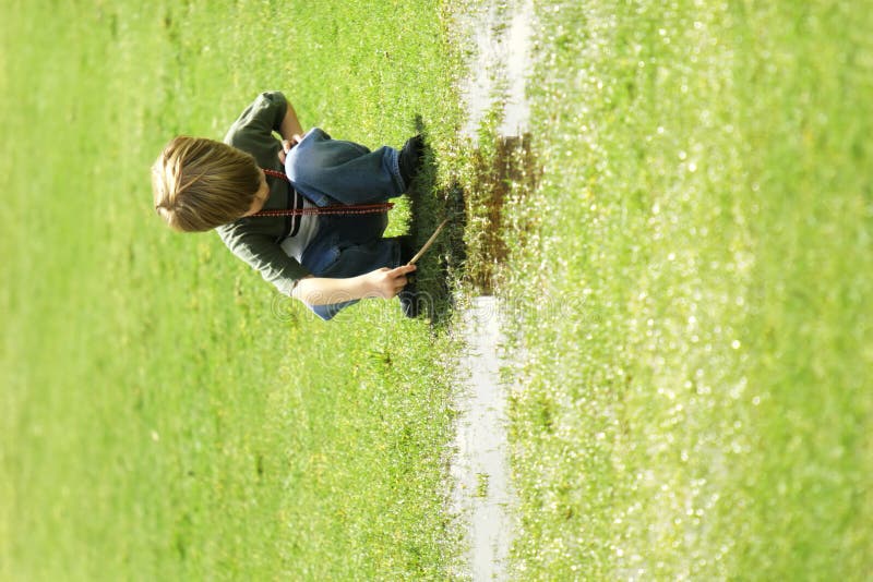 Puddle Play stock photo. Image of copy, reflection, young - 2290568