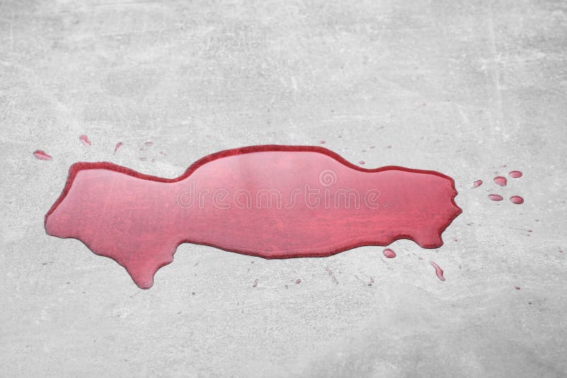 Puddle of Red Liquid on Light Grey Surface Stock Image - Image of clean ...