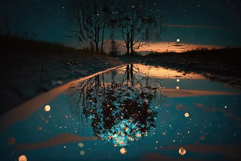 Reflection Sky Puddle Stock Illustrations – 225 Reflection Sky Puddle ...