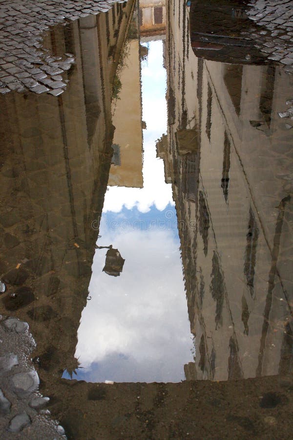 Puddle Reflection stock image. Image of buildings, windows - 62458671