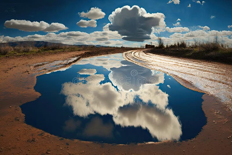 Reflection Sky Puddle Stock Illustrations – 225 Reflection Sky Puddle ...