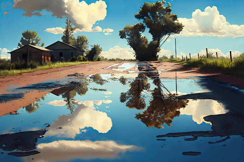 Puddle Reflections Stock Illustrations – 247 Puddle Reflections Stock Illustrations, Vectors ...