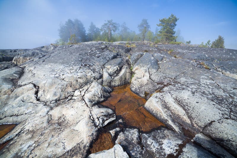 Puddle stock photo. Image of kojonsaari, landscape, rock - 95109268
