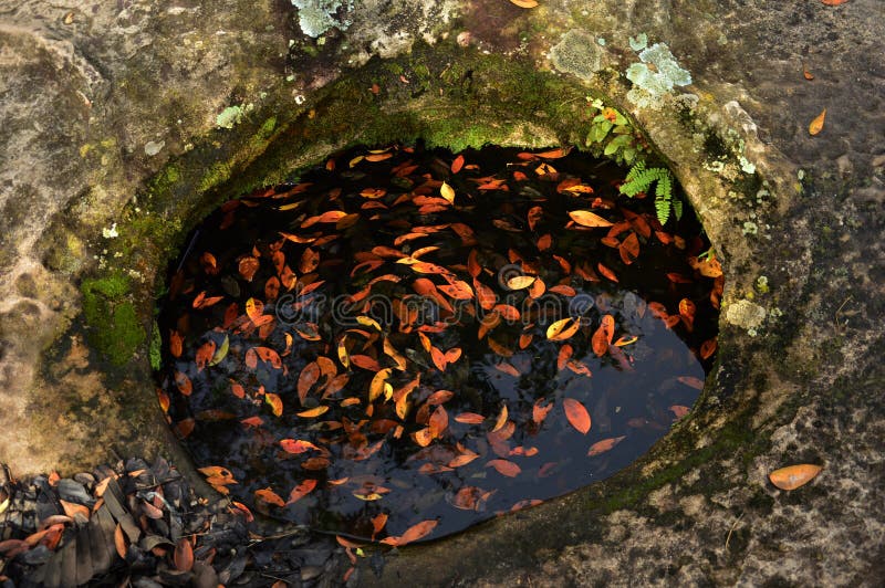 Puddle in the stone. stock image. Image of beautiful - 79612689