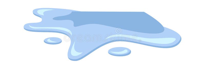 Puddle of Water Flat Icon Wet Place Stock Vector - Illustration of flat ...