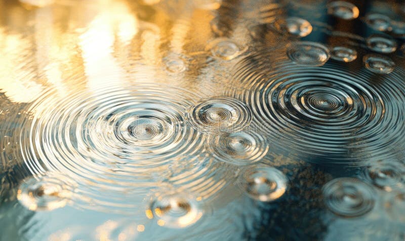 A Puddle of Water with Ripples in it Stock Illustration - Illustration ...