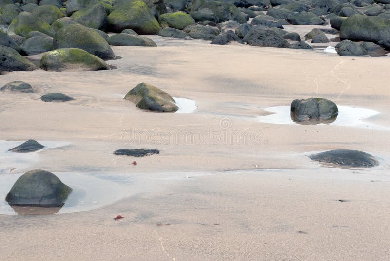 Puddles in the beach stock photo. Image of relax, puddles - 76192148