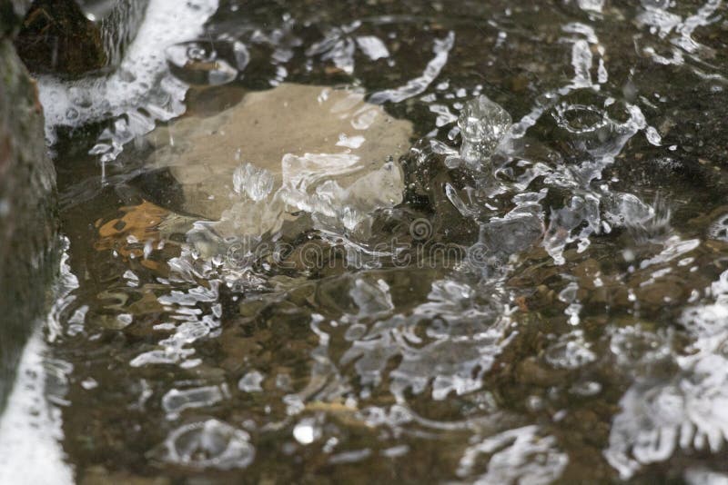 Puddles after Rain, Water Drops Close View. Nature Stock Image - Image ...