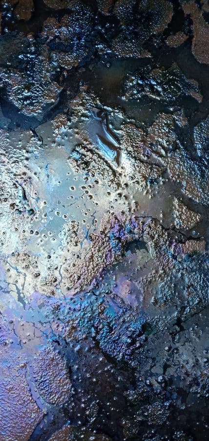 Puddles of Water that Don& X27;t Flow Change Color Stock Photo - Image ...