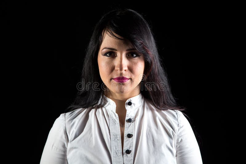 Pudgy wet woman in shadows stock image. Image of lipstick - 68812655